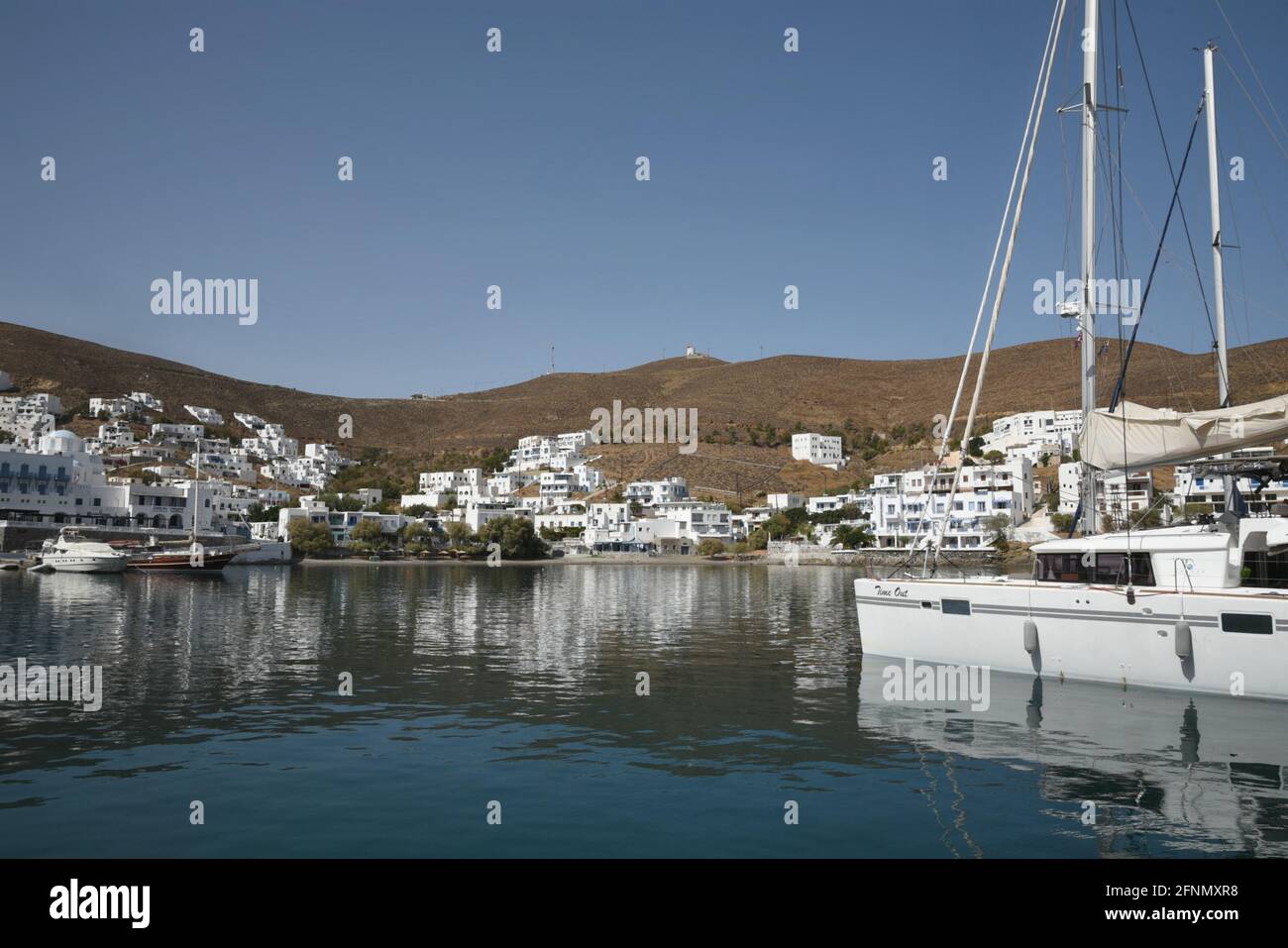Scenic landscape with view of the old port with the picturesque ...
