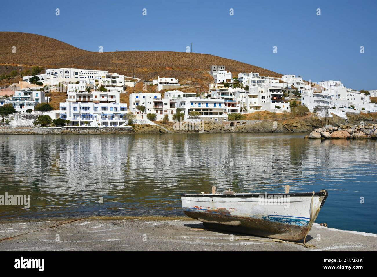 Scenic landscape with view of the old port with the picturesque ...