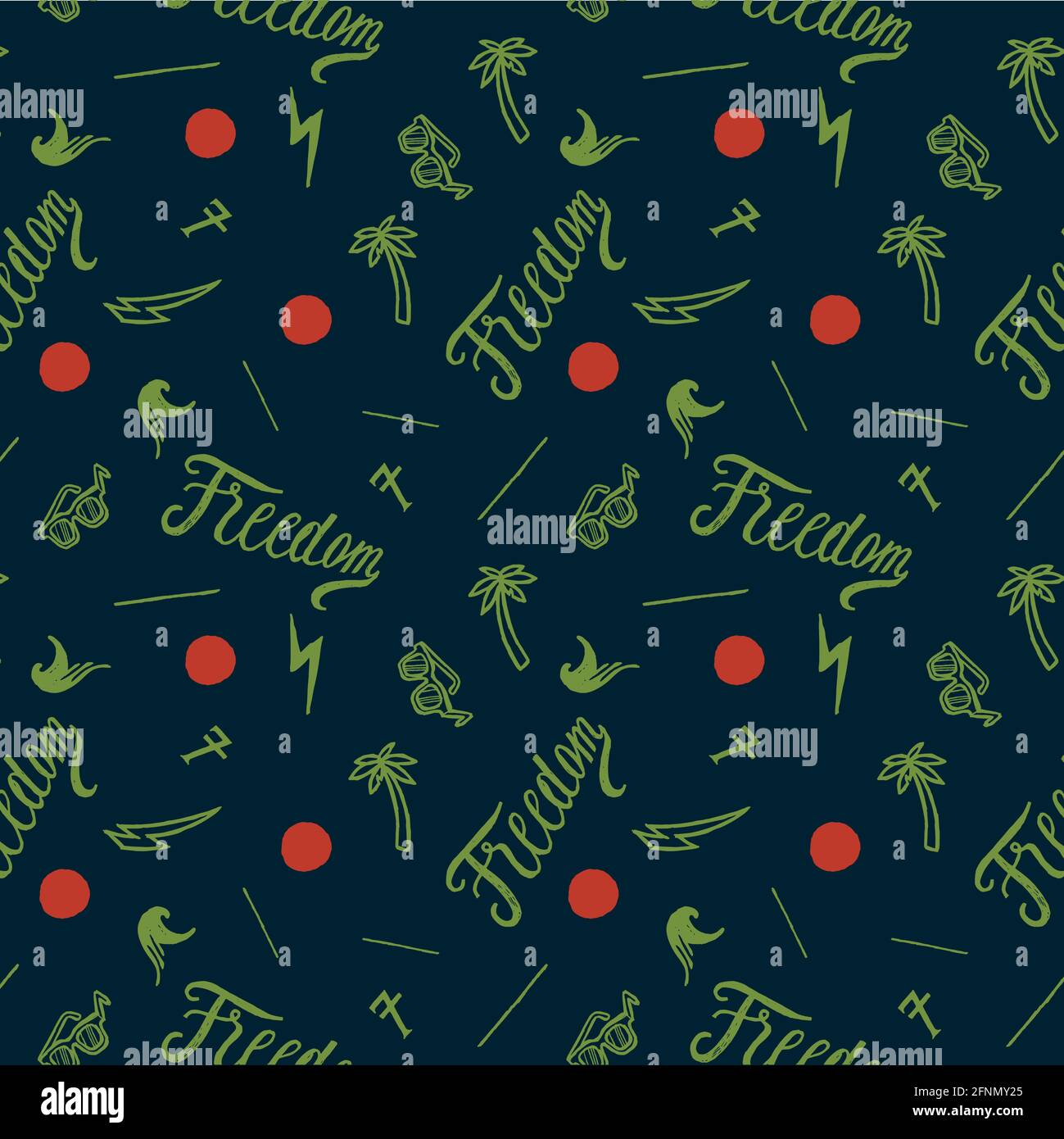 Tropical freedom vintage typography beach vacation - waves and cool ...