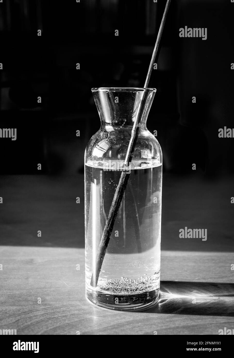 vase of water and stick Stock Photo - Alamy