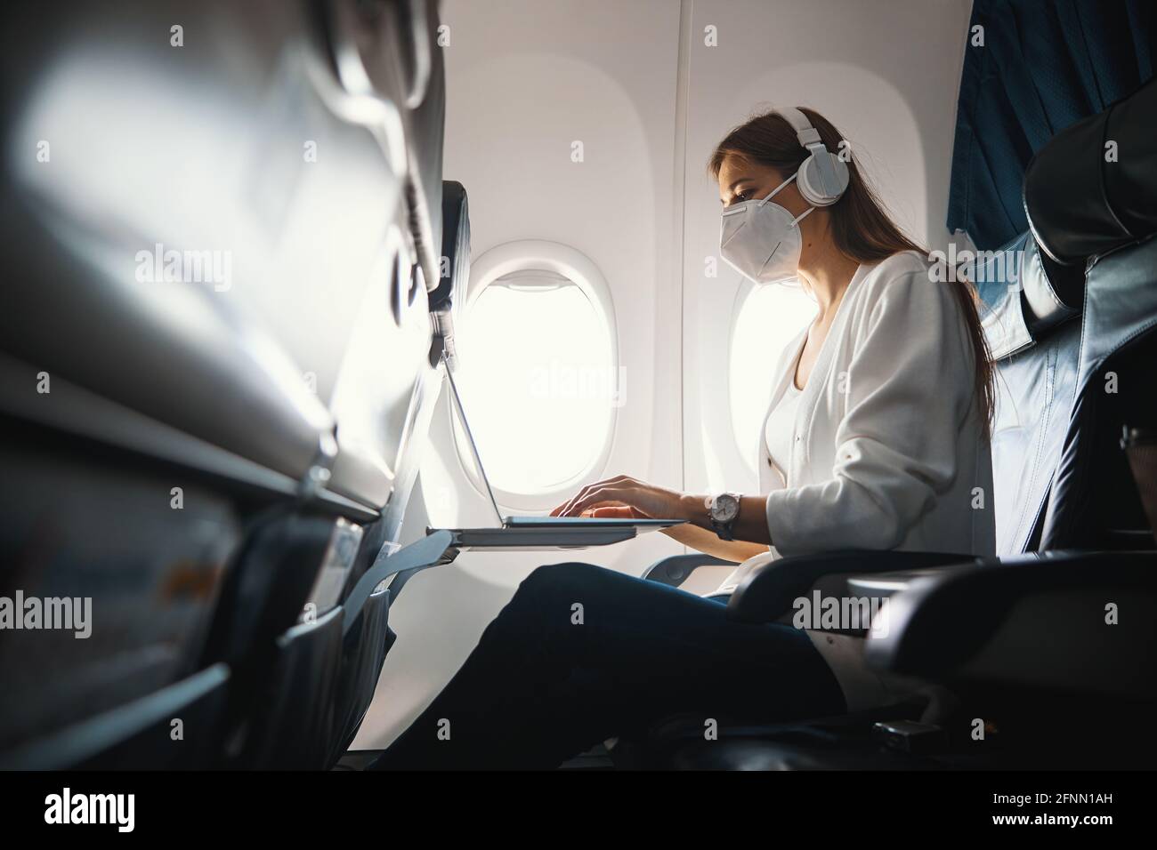 Airline cabin laptop hi-res stock photography and images - Alamy