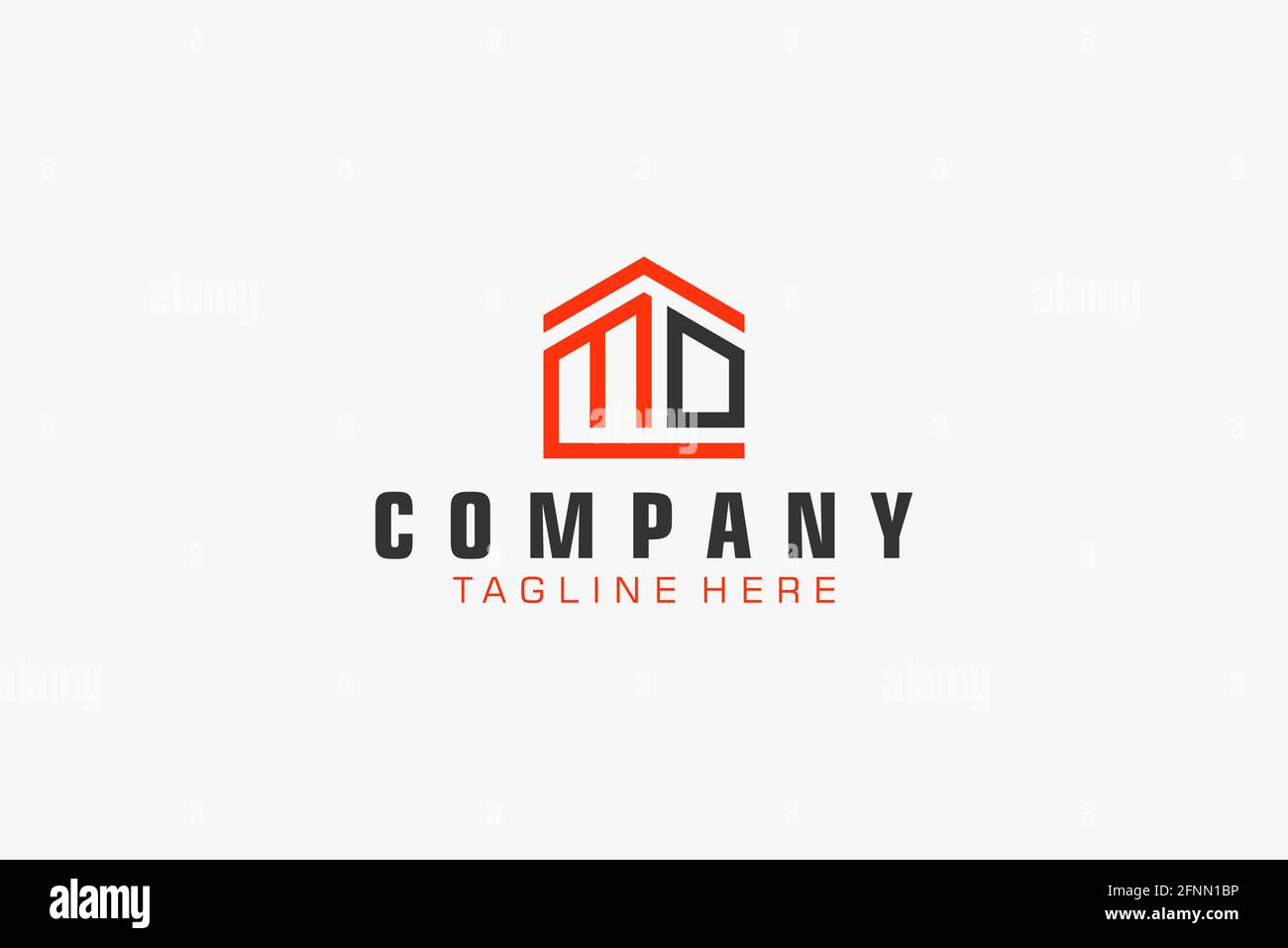 Abstract Initial Letter MD Logo. Usable for Business, Technology and ...