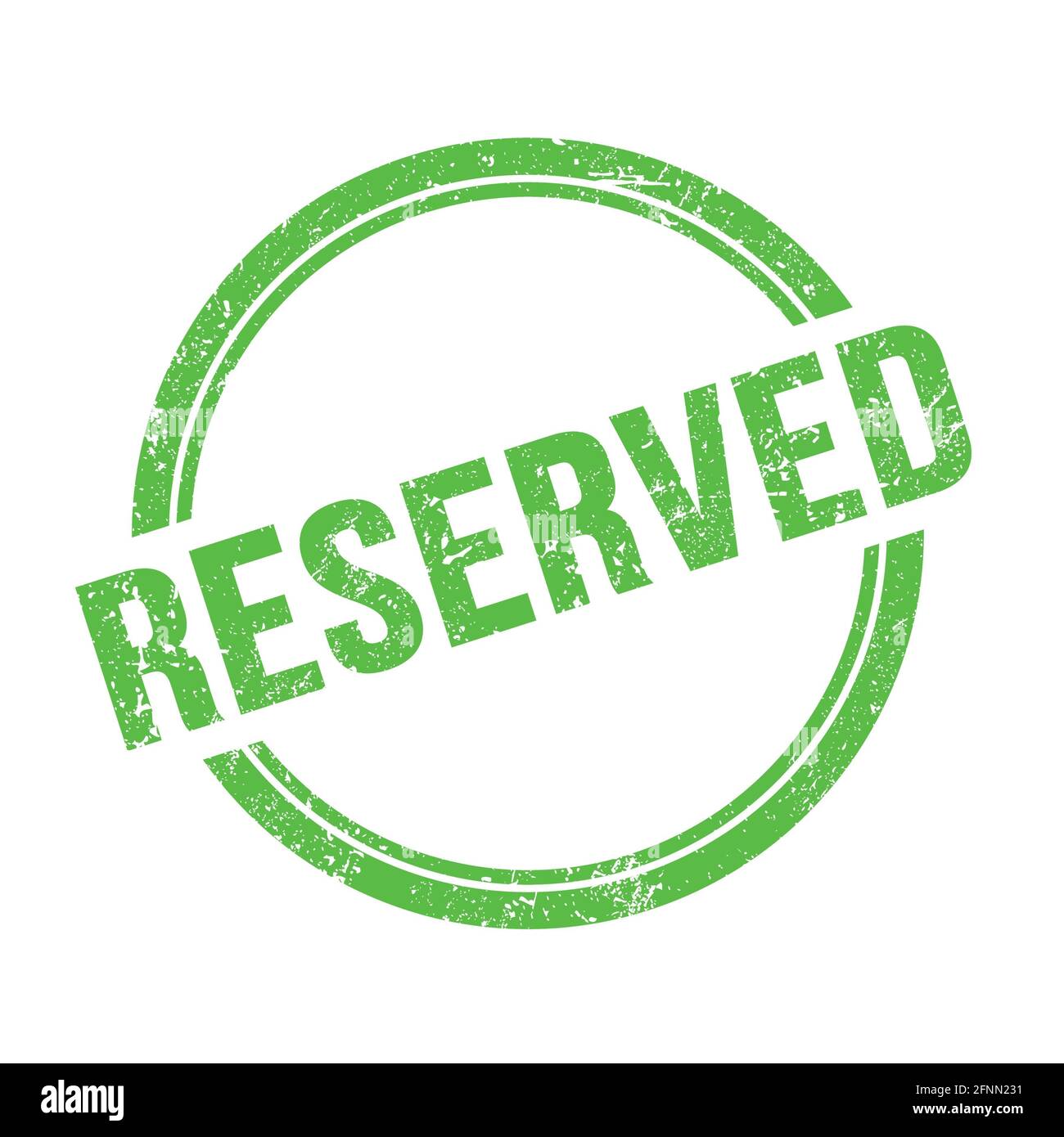 RESERVED text written on green grungy vintage round stamp Stock Photo ...