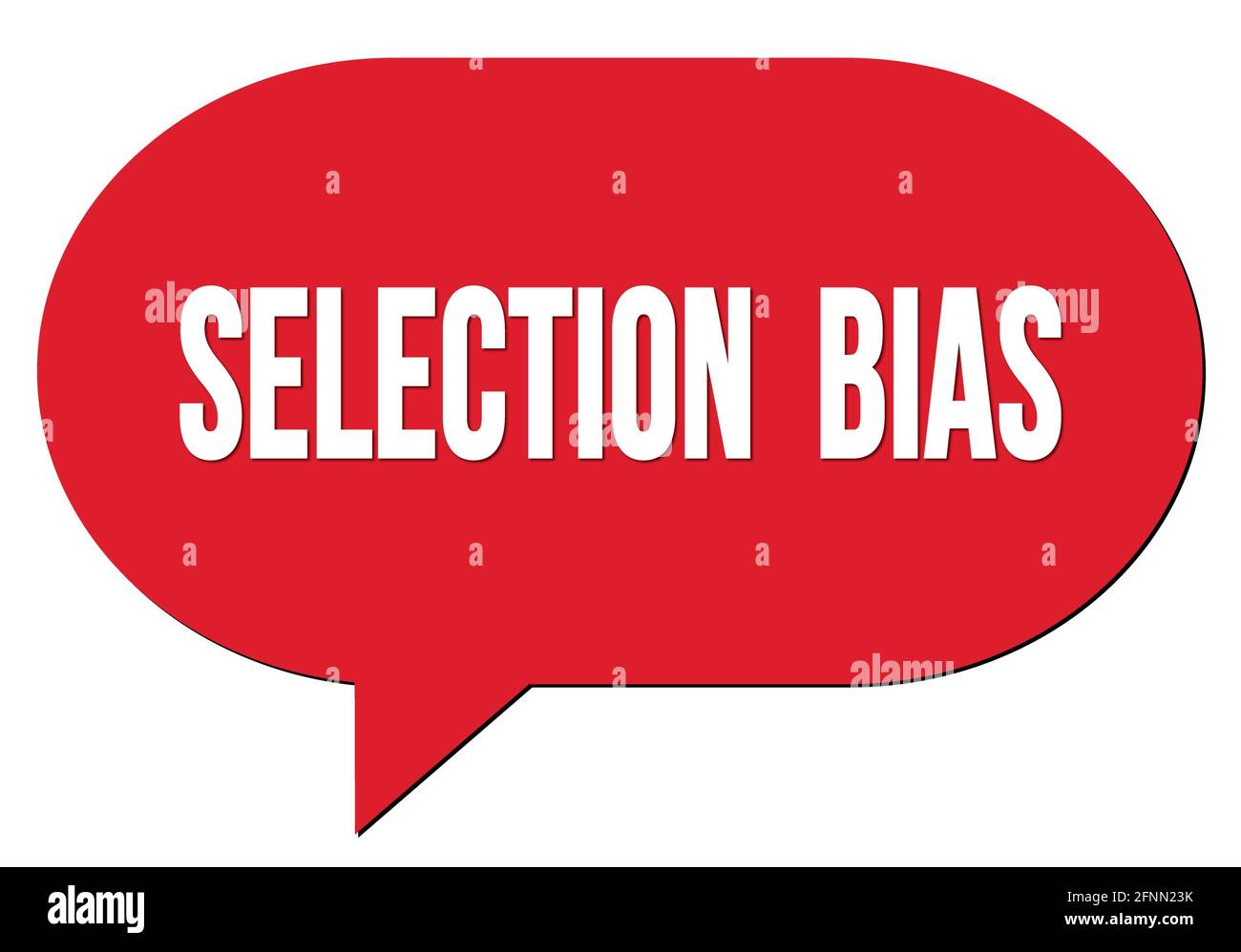 SELECTION BIAS text written in a red speech bubble stamp Stock Photo ...