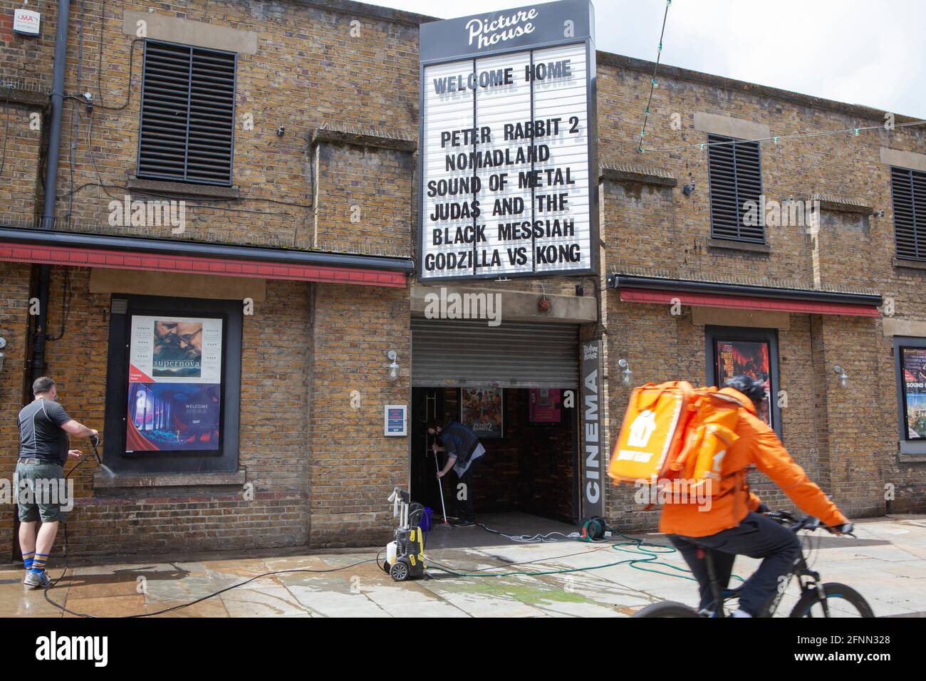 London, UK, 18 May 2021: Staff at the Clapham branch of the ...