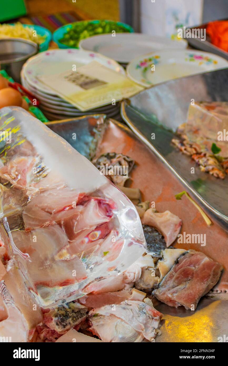 Disgusting unfamiliar Thai food and Chinese cuisine in street food ...