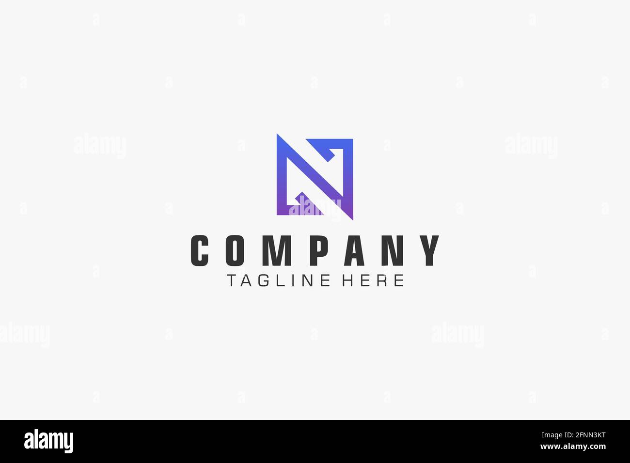 Abstract Initial Letter N Logo. Usable for Business, Technology and ...