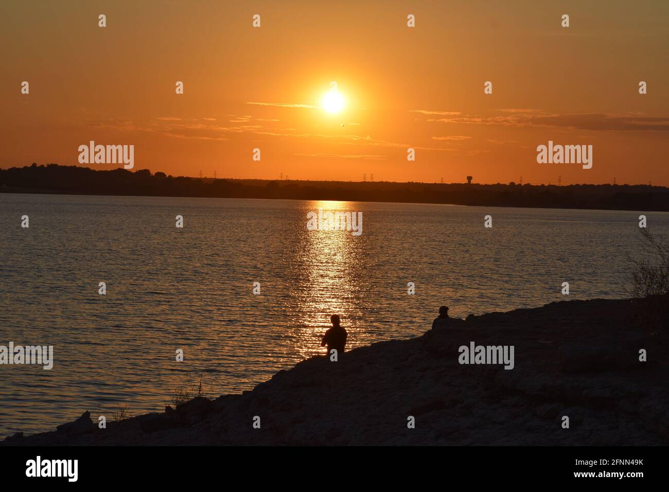 Fisherman at Lake Benbrook in Benbrook Texas Stock Photo - Alamy