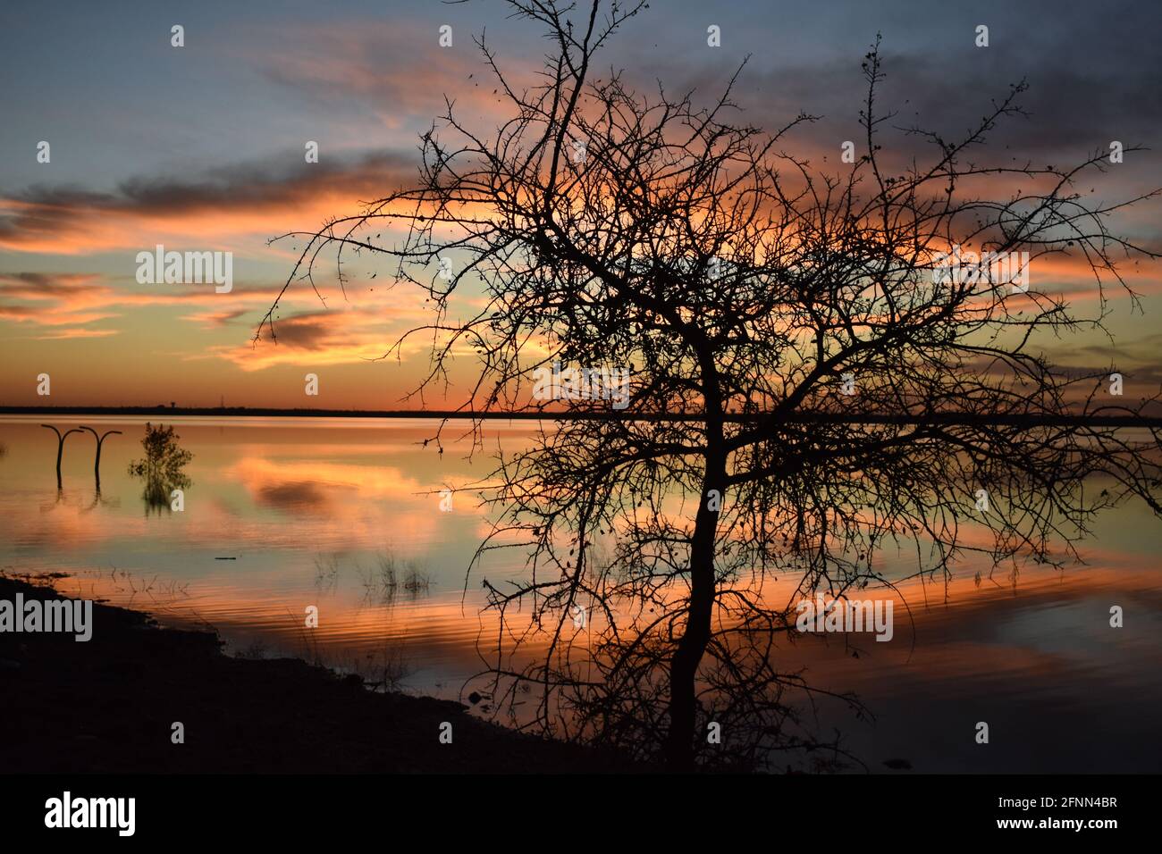 Sunset at Cedar Hill State Park in Cedar Hill Texas Stock Photo - Alamy