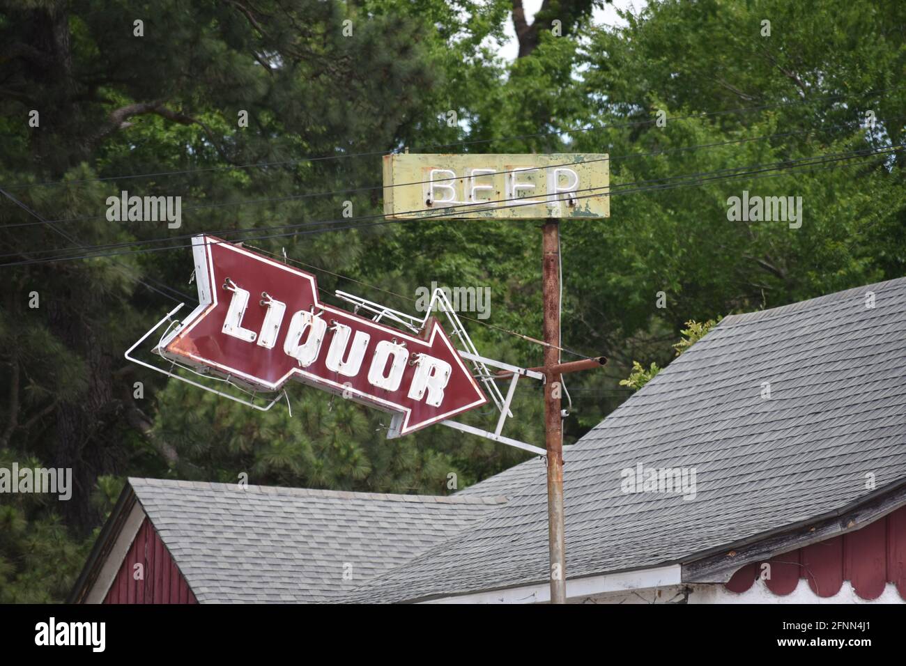 old beer and liquor signs Stock Photo - Alamy
