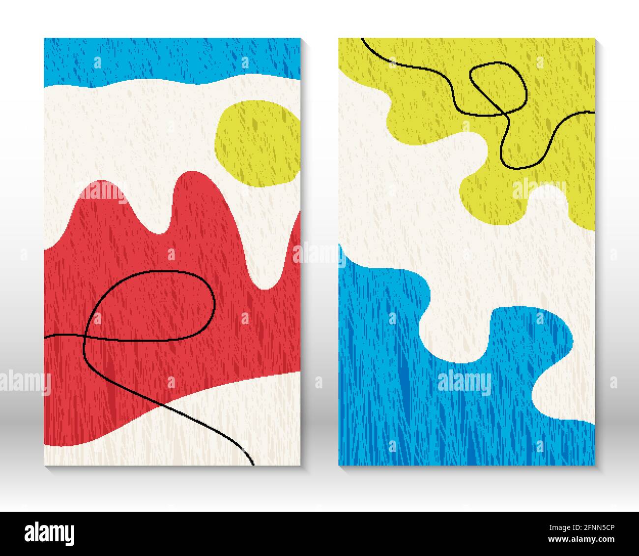 Modern abstract painting. Fluid textured geometric shapes. Abstract ...