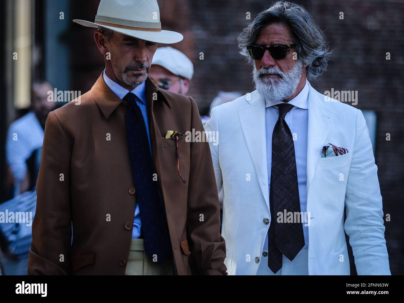 FLORENCE, Italy- June 13 2019: Guillaume Bo and Franco Mazzetti on the ...