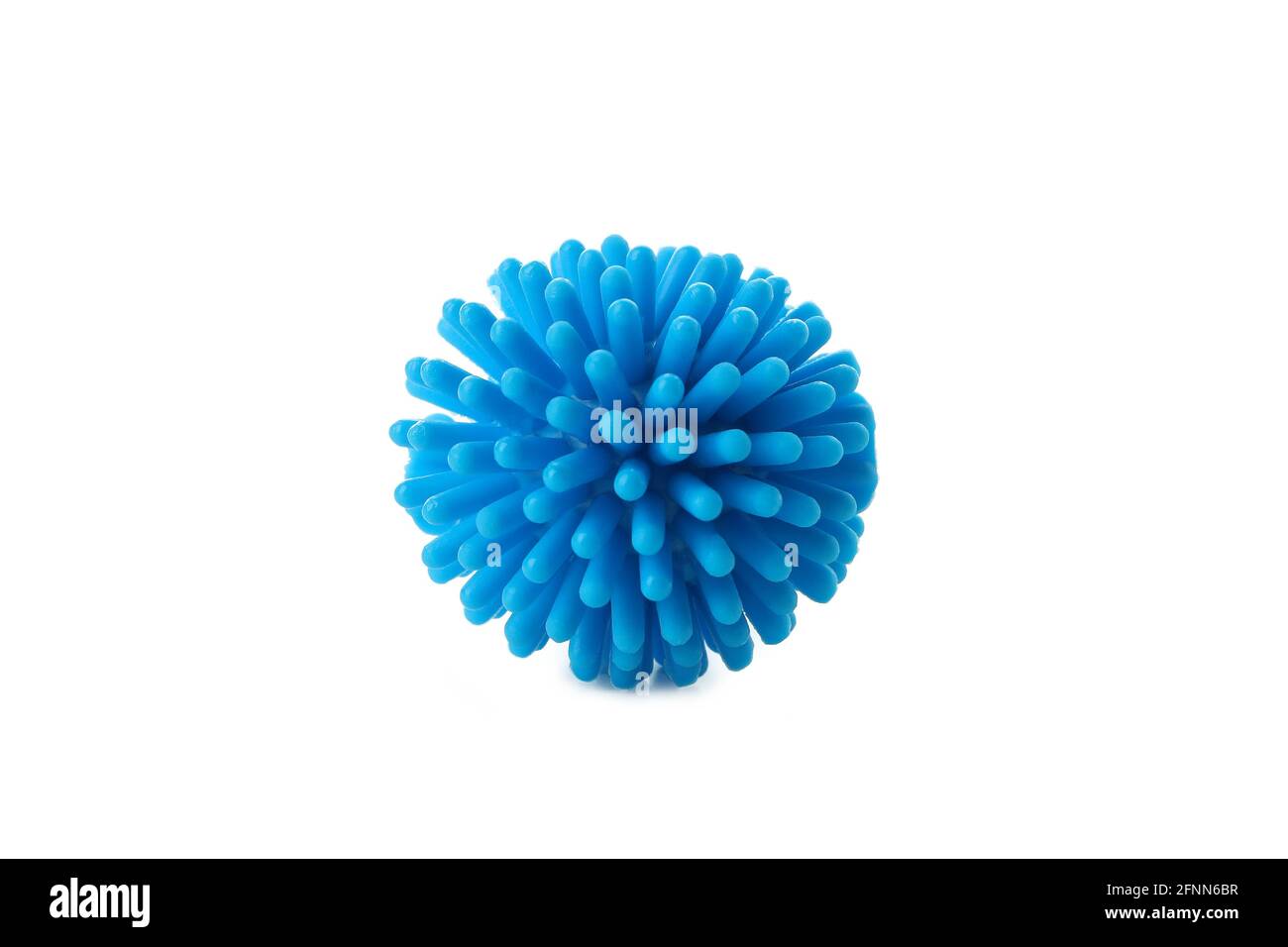 Blue pet ball isolated on white background Stock Photo - Alamy