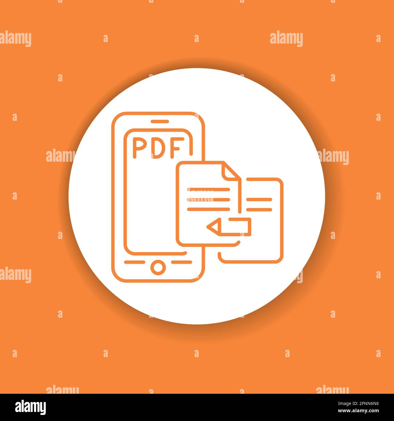 Redactor mobile application in smartphone color glyph icon. Pictogram ...