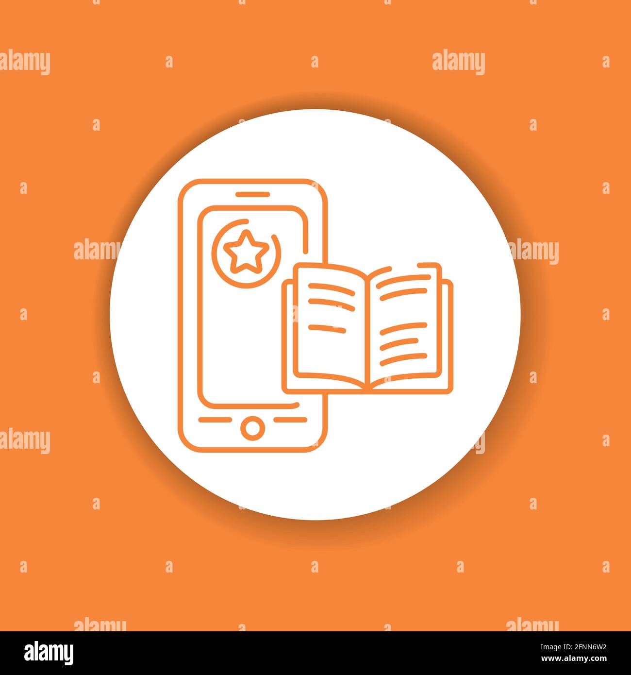 Reader mobile application in smartphone color glyph icon. Pictogram for ...