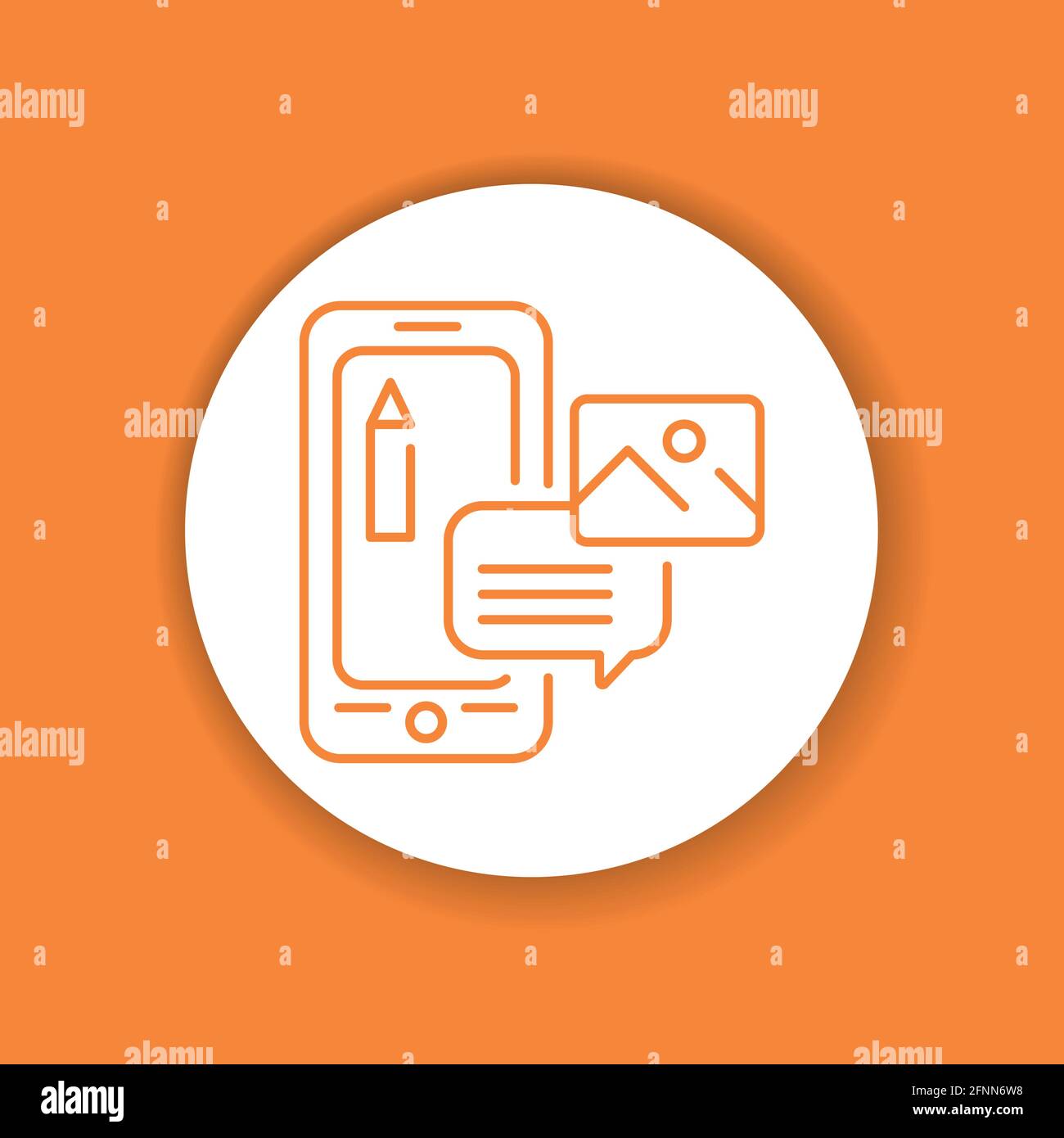 Photo editor mobile application in smartphone color glyph icon ...