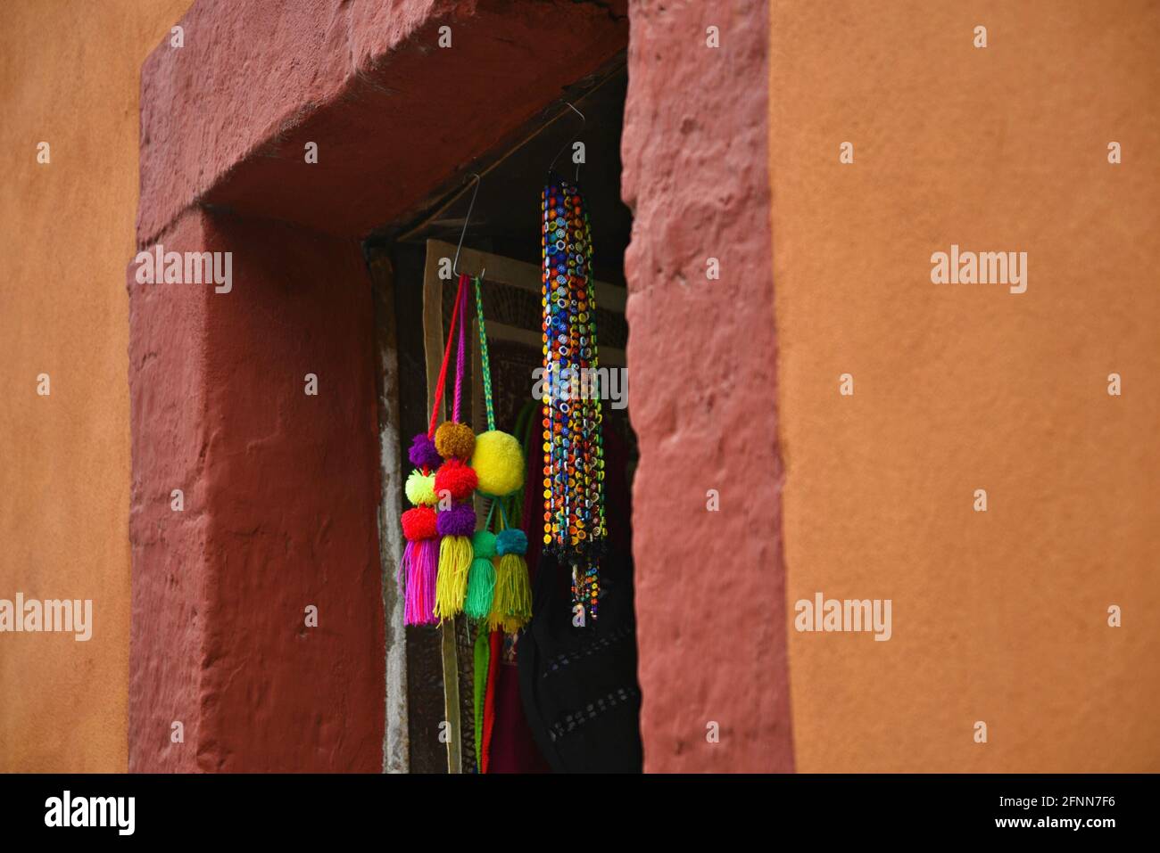 Authentic colorful Mexican Pom-Poms made by the indigenous Tzotzil ...