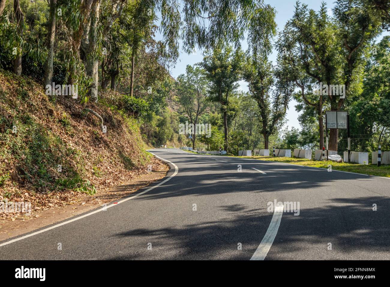 Isolated road in the hill of western ghat image is taken at ooty ...