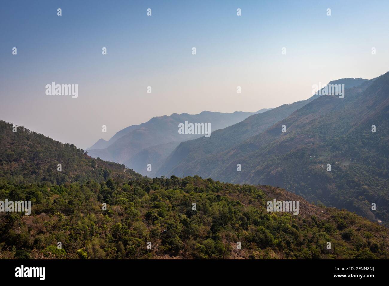 Dawn view from hill top Stock Photo - Alamy