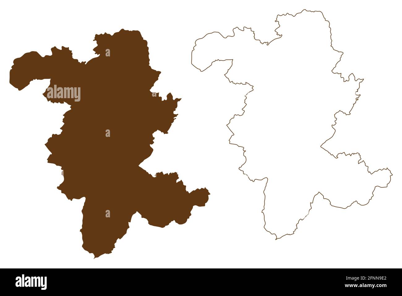 Cologne administrative map hi-res stock photography and images - Alamy