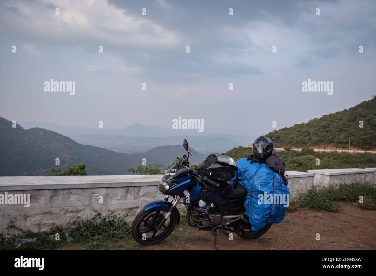 Man riding loaded motorbike hi-res stock photography and images - Alamy