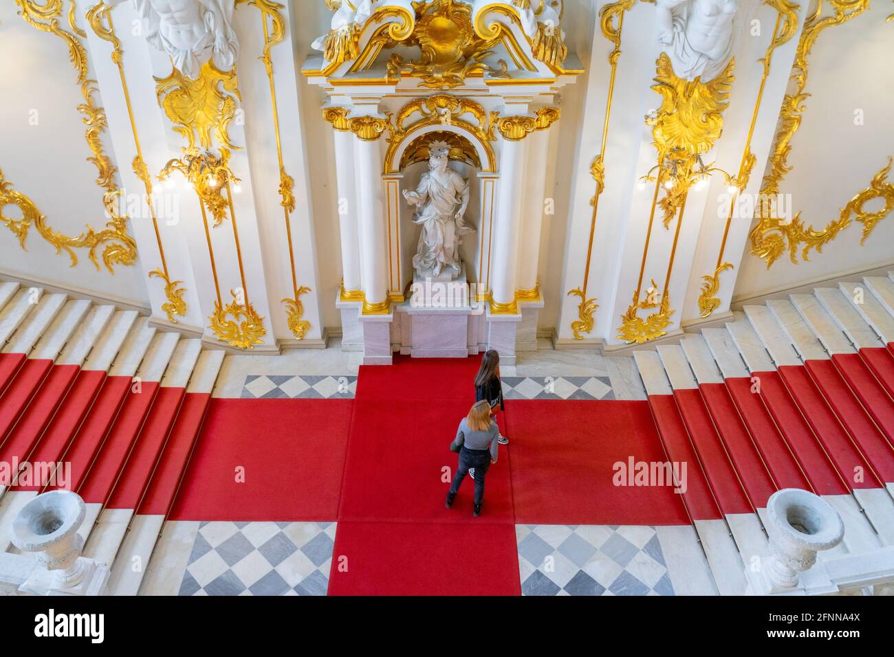 Top overhead view of the central part of Ambassadors' Staircase, or ...