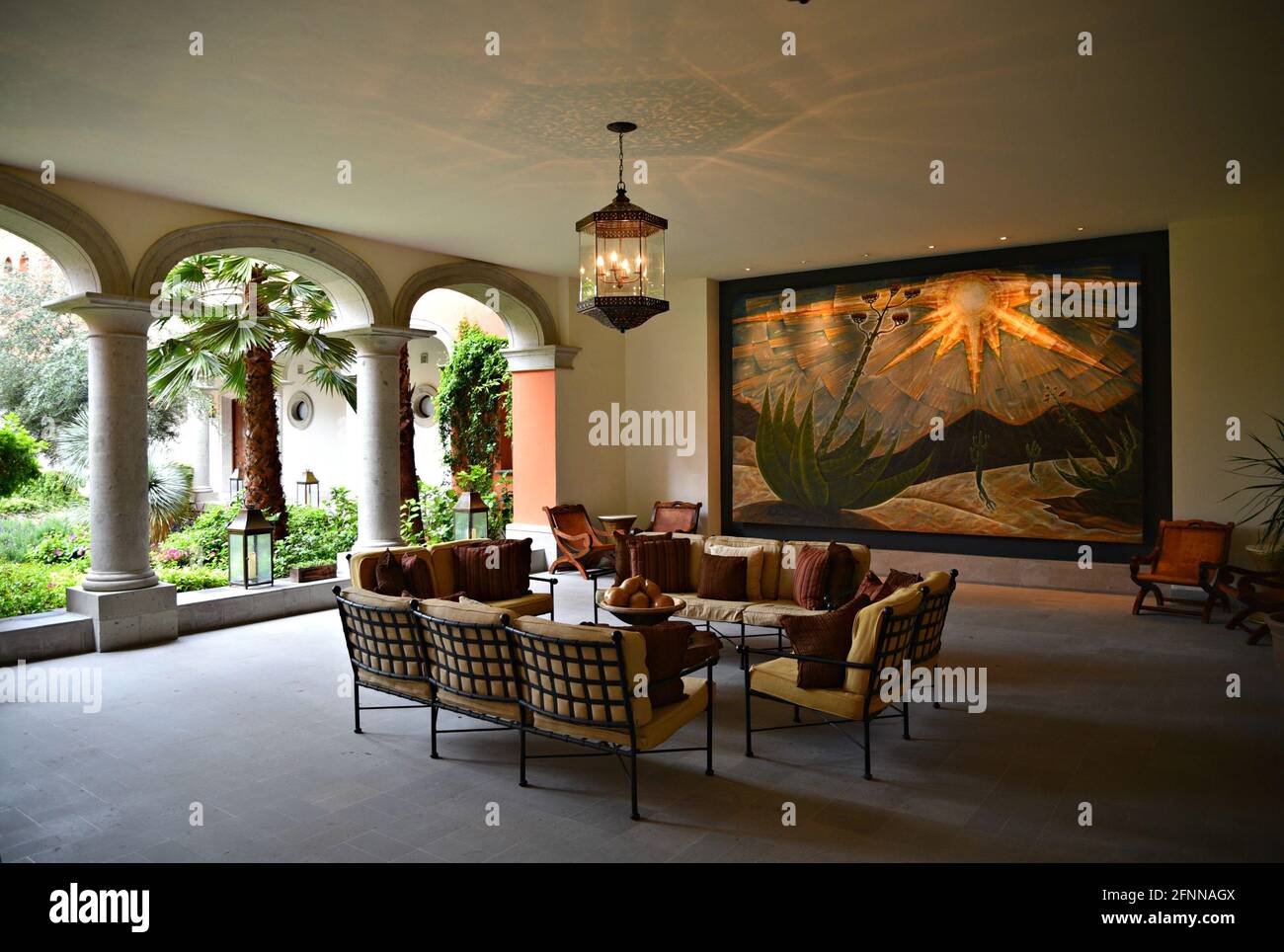 Elegant lobby view of the 5 star Rosewood Hotel in San Miguel de ...