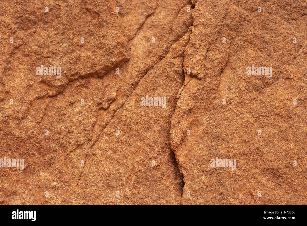 Stone cracks showing the example of natural power of separation with ...