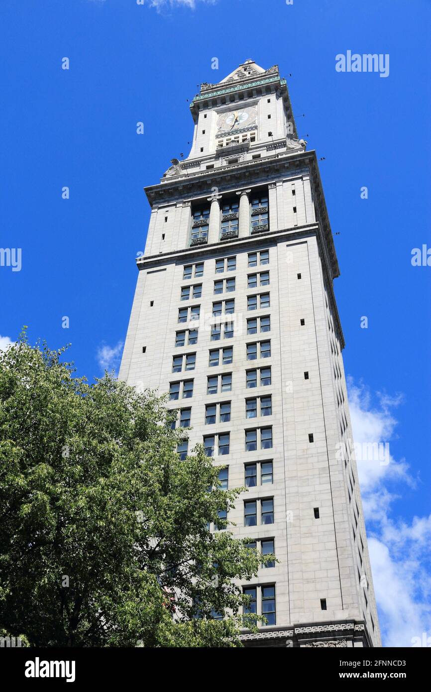Boston - Custom House Tower. Massachusetts in the USA Stock Photo - Alamy