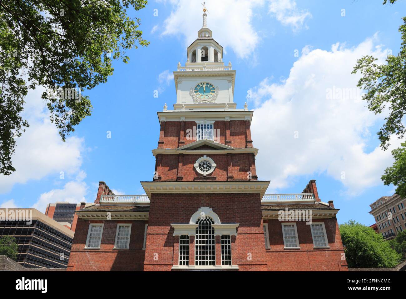 Philadelphia Independence Hall building - national landmark. Georgian ...