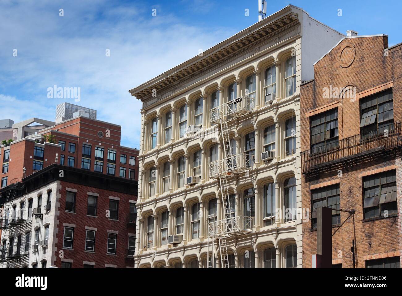 SoHo neighborhood in New York City. Old architecture Stock Photo - Alamy