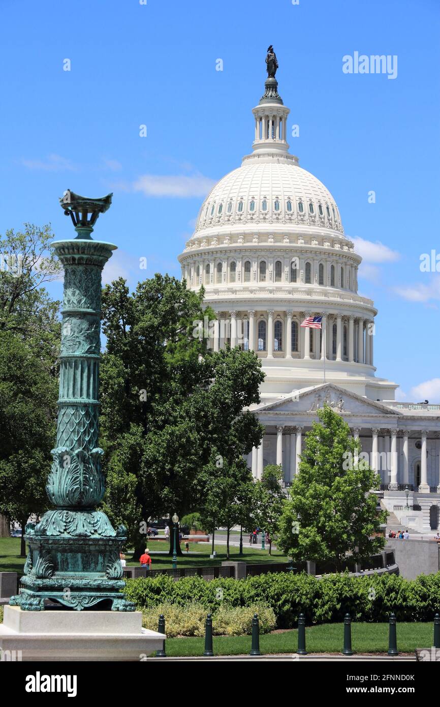 US National Capitol. American landmark in Washington, DC. United States ...