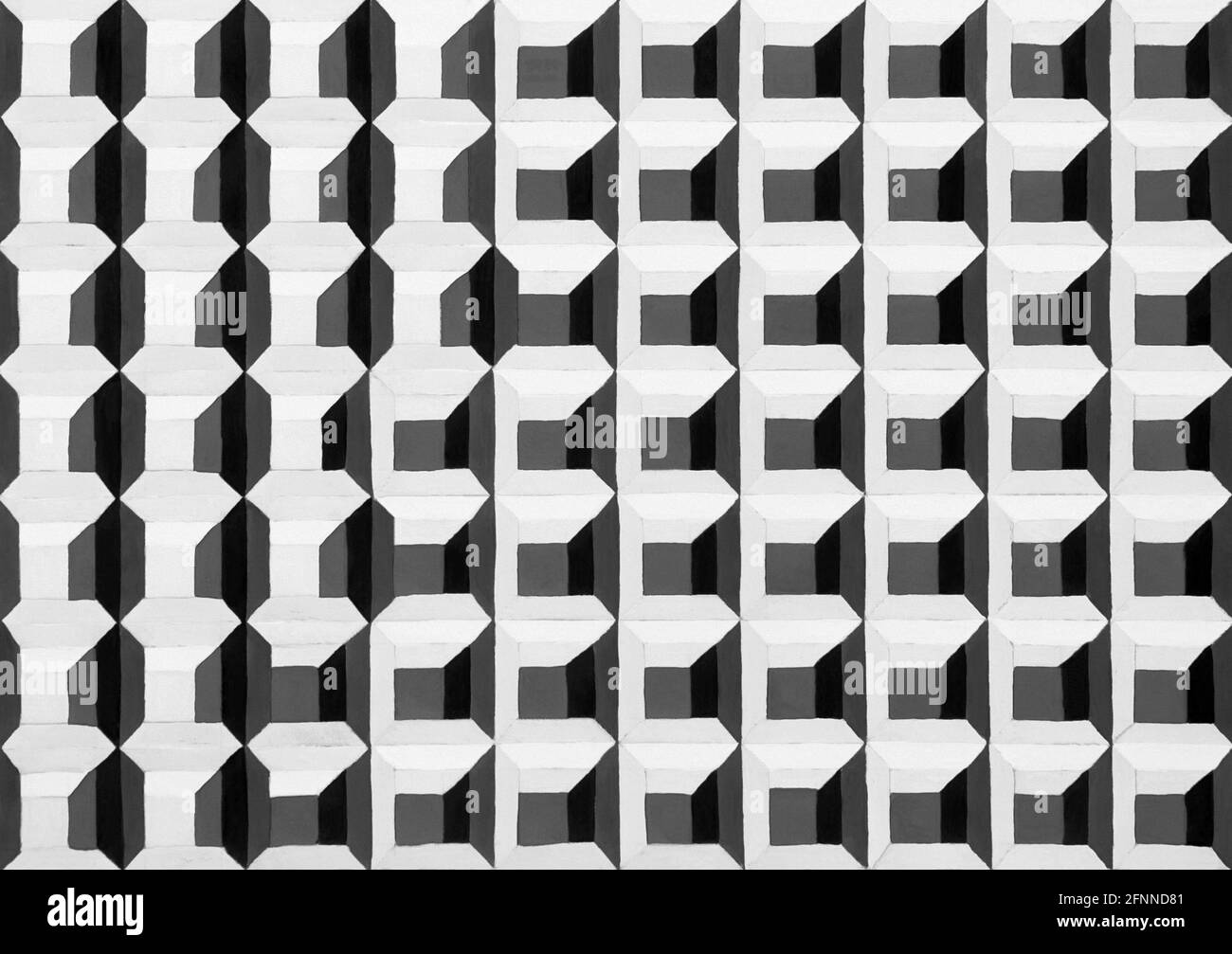 Cubes pattern mesh texture illustration. Hand drawn painting optical ...