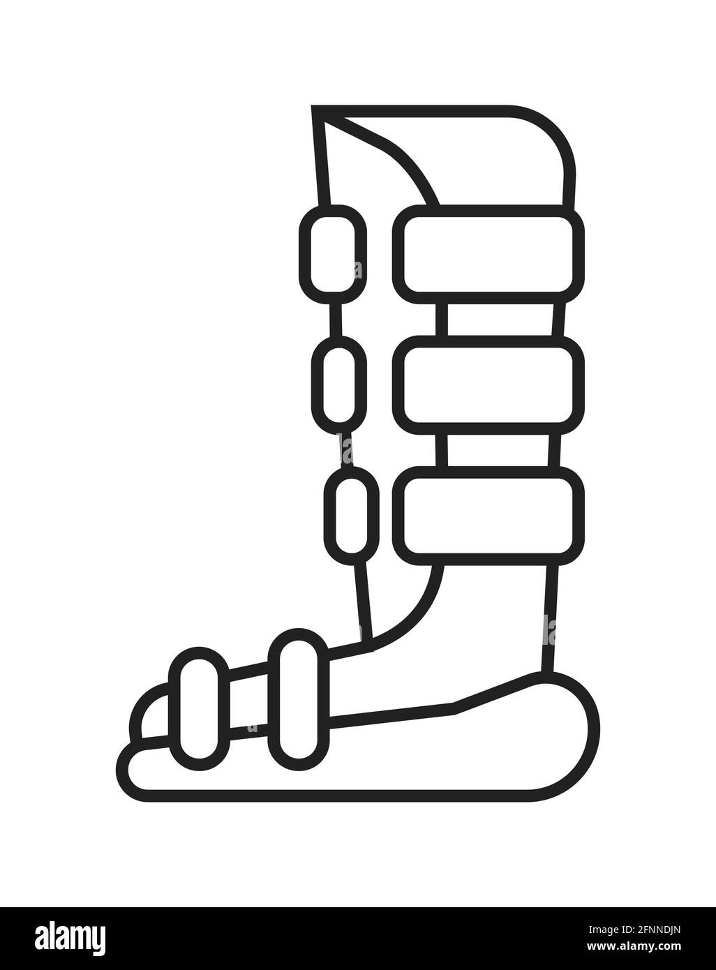 Leg brace icon. Orthopaedic rehabilitation icon vector. Physical ...