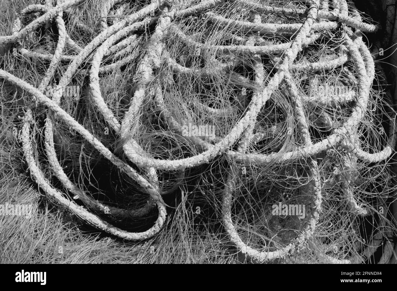 Fishing net detail Black and White Stock Photos & Images - Alamy