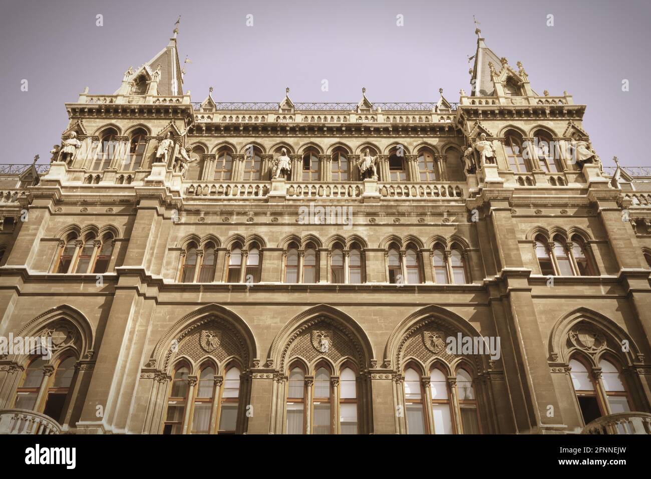 Vienna, Austria - famous City Hall building. The Old Town is a UNESCO ...