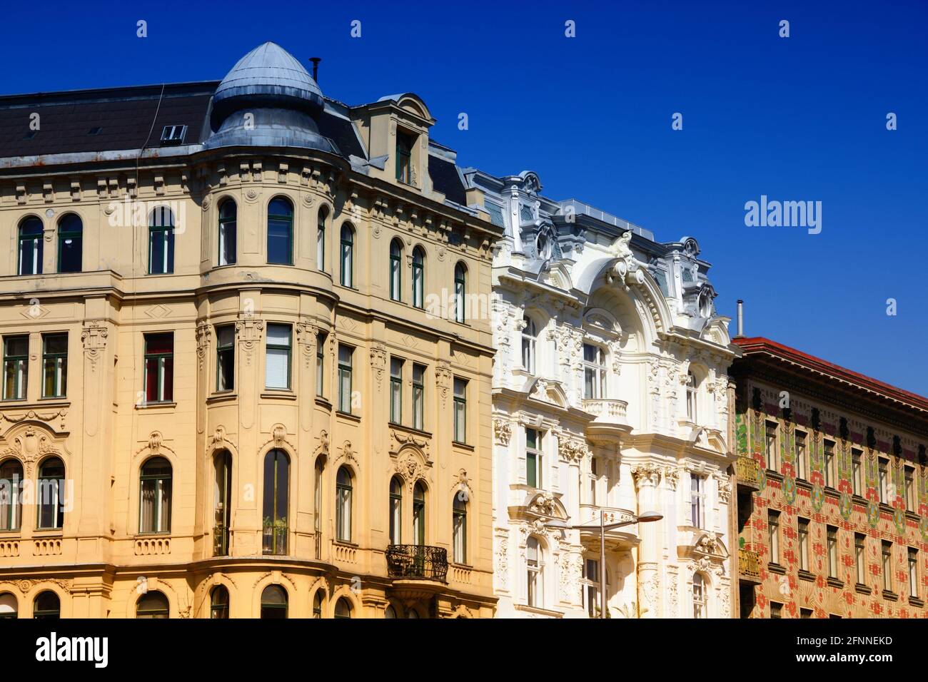 Vienna, Austria - old apartment buildings. Filtered style colors Stock ...