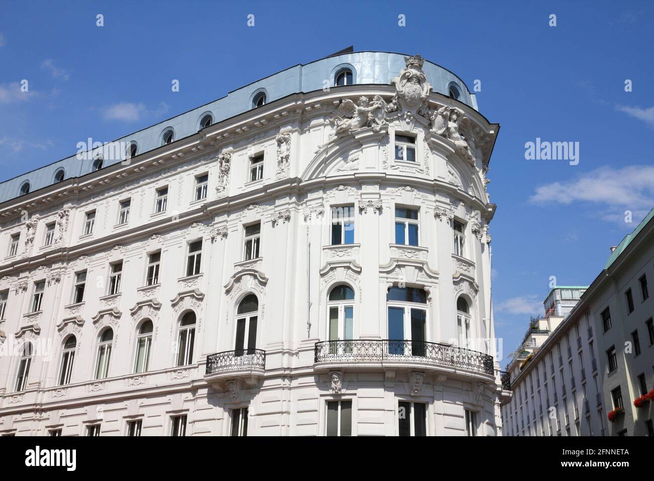 Vienna, Austria - old residential architecture. Vienna Old Town is a ...