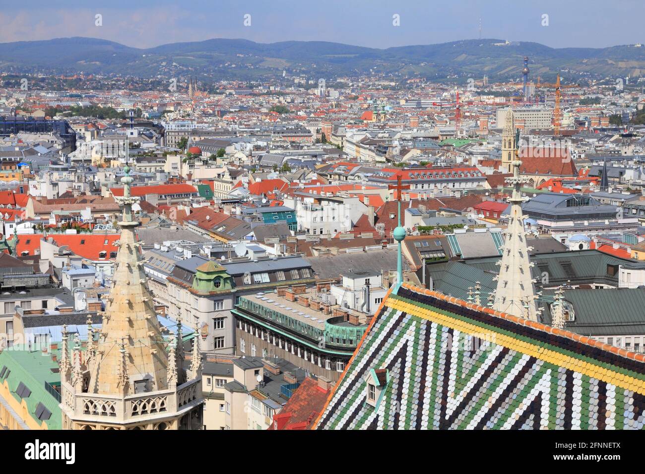 Vienna Old Town in Austria. Aerial view cityscape Stock Photo - Alamy