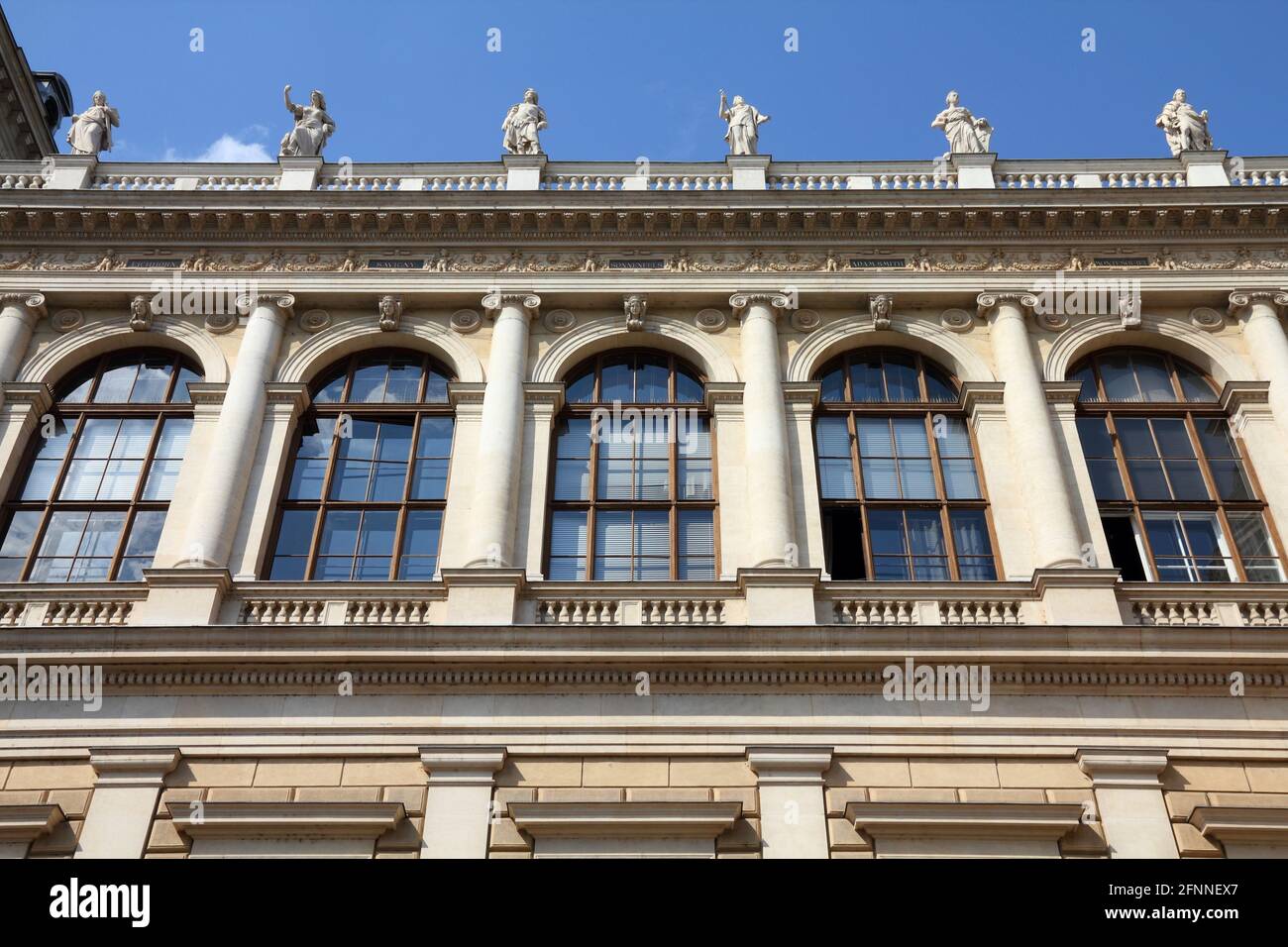 Vienna University, Austria - higher education building. The Old Town is ...