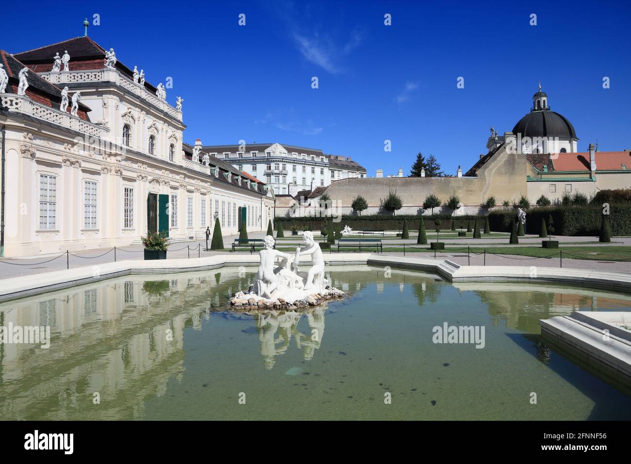 Lower Belvedere palace in Vienna, Austria. Europe landmarks Stock Photo ...