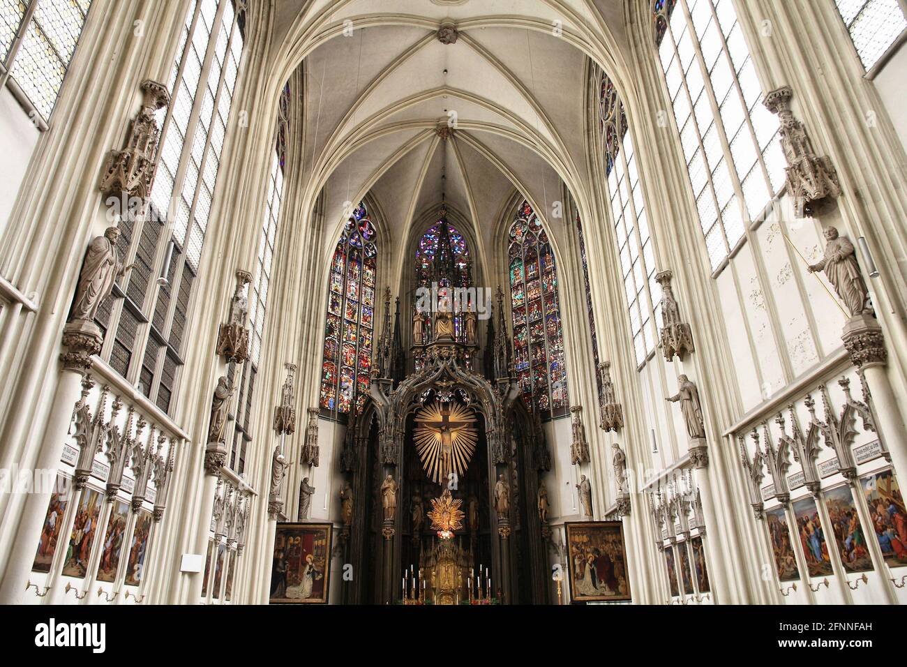 VIENNA, AUSTRIA - SEPTEMBER 7, 2011: Interior view of Maria am Gestade ...