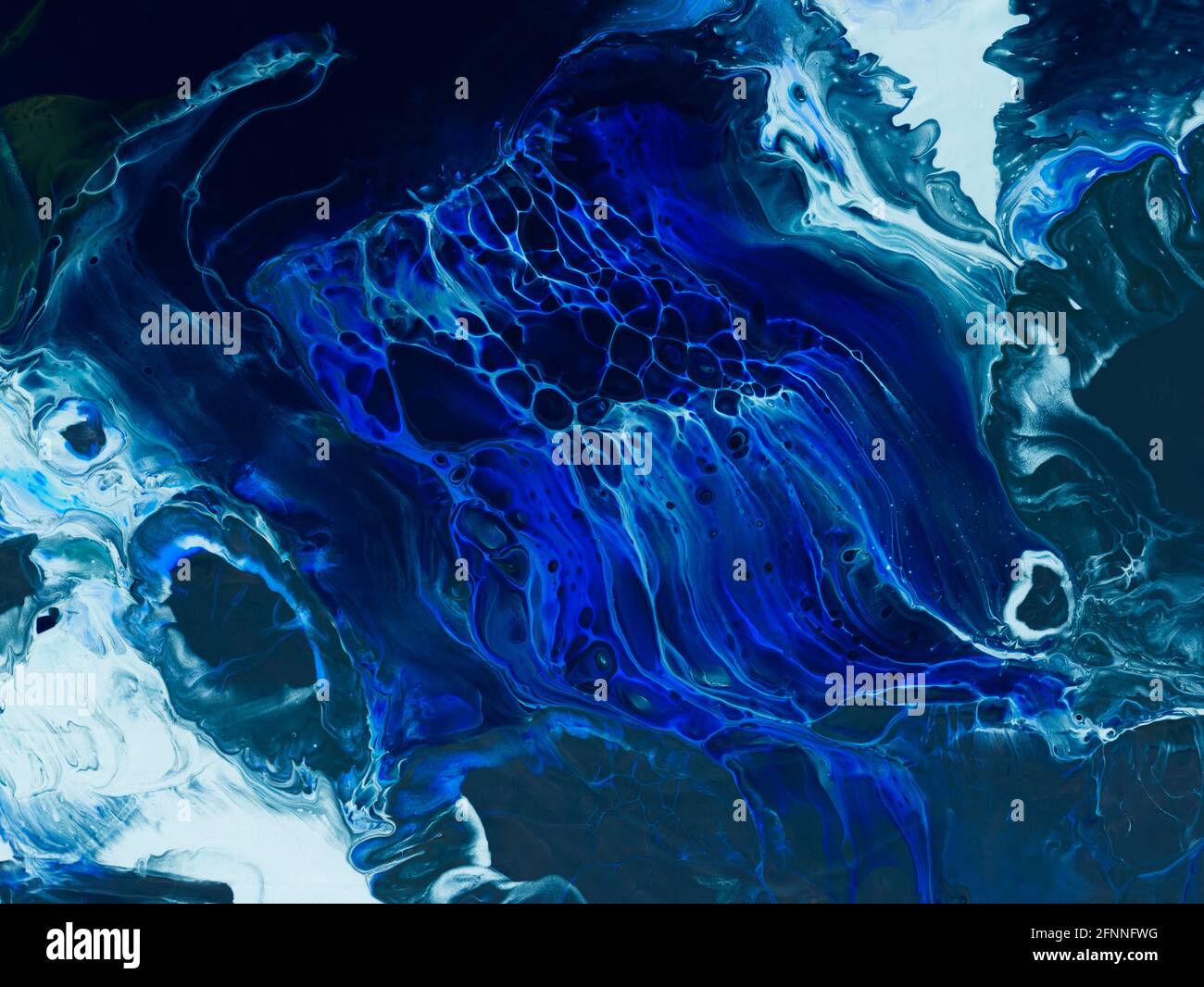 Blue wave creative abstract hand painted background, brush texture ...
