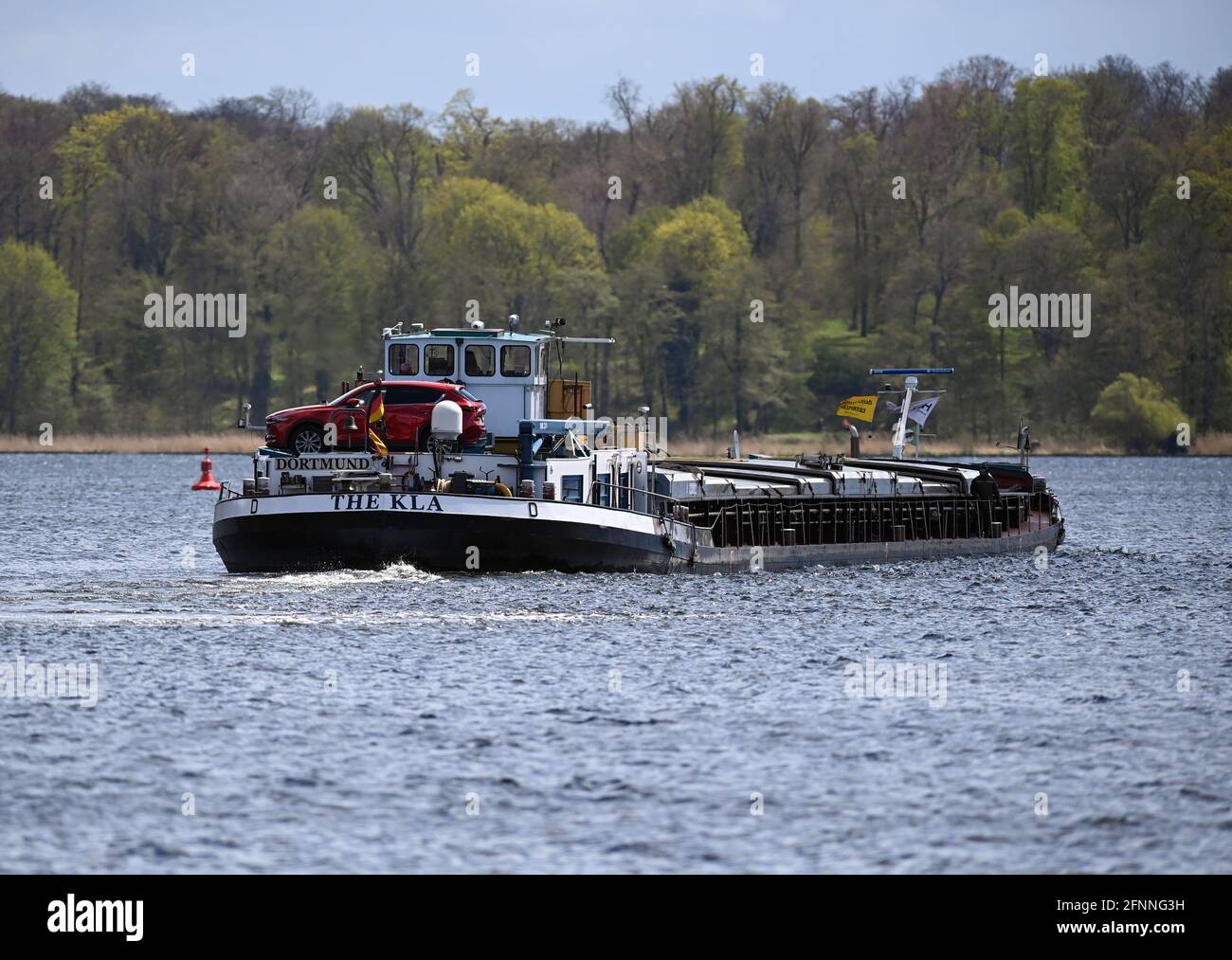 Potsdam, Germany. 05th May, 2021. The freight motor ship (GMS) "Thekla ...