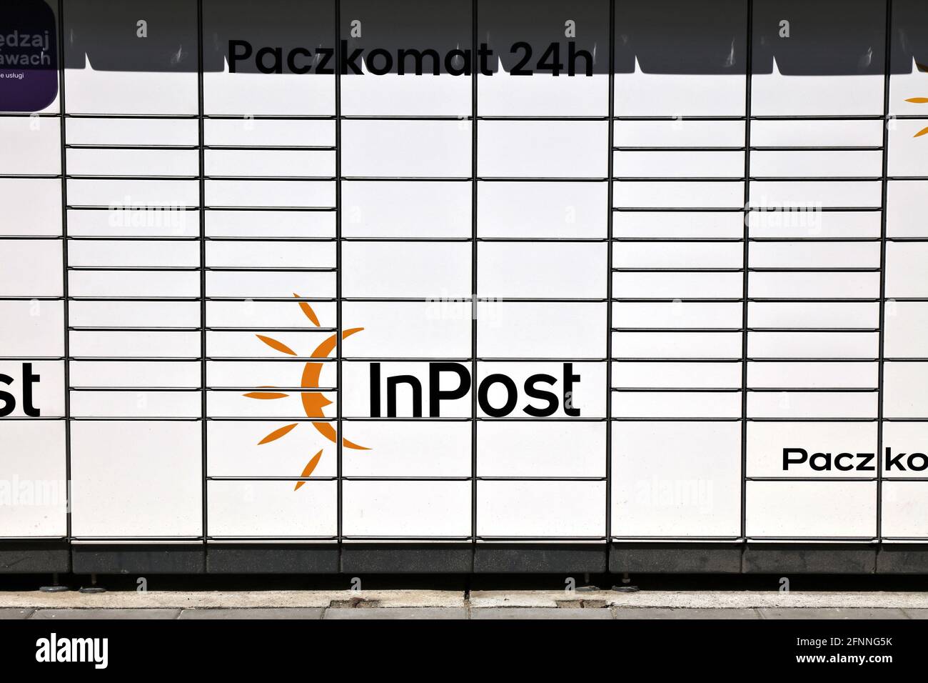 KEDZIERZYN-KOZLE, POLAND - MAY 11, 2021: Parcel locker machine ...