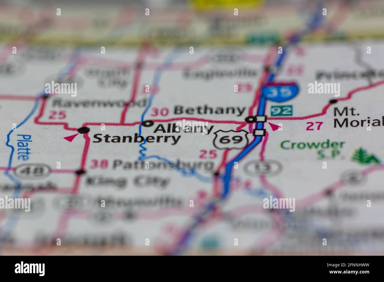 Map of albany missouri hi-res stock photography and images - Alamy