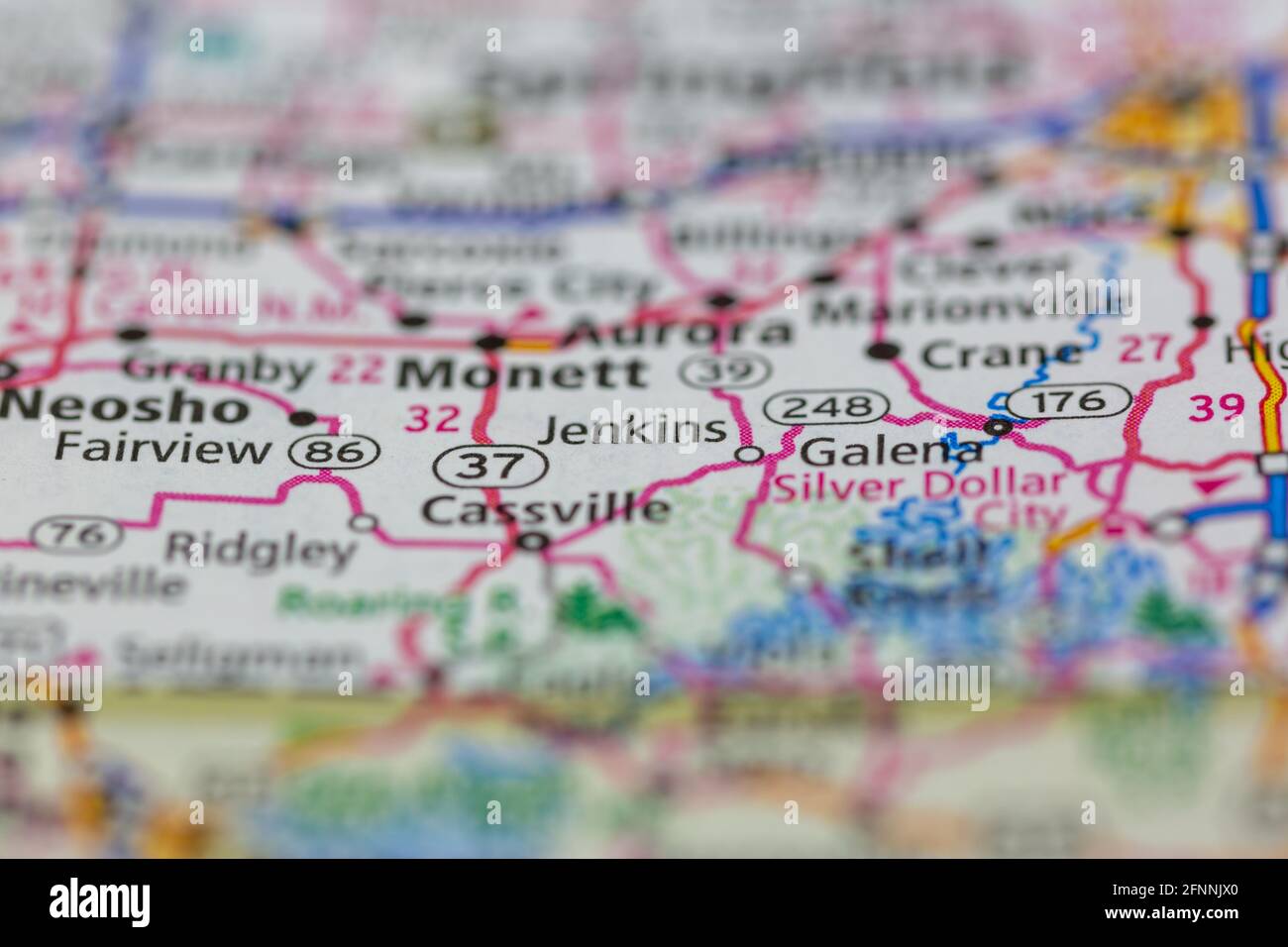 Jenkins missouri map hi-res stock photography and images - Alamy