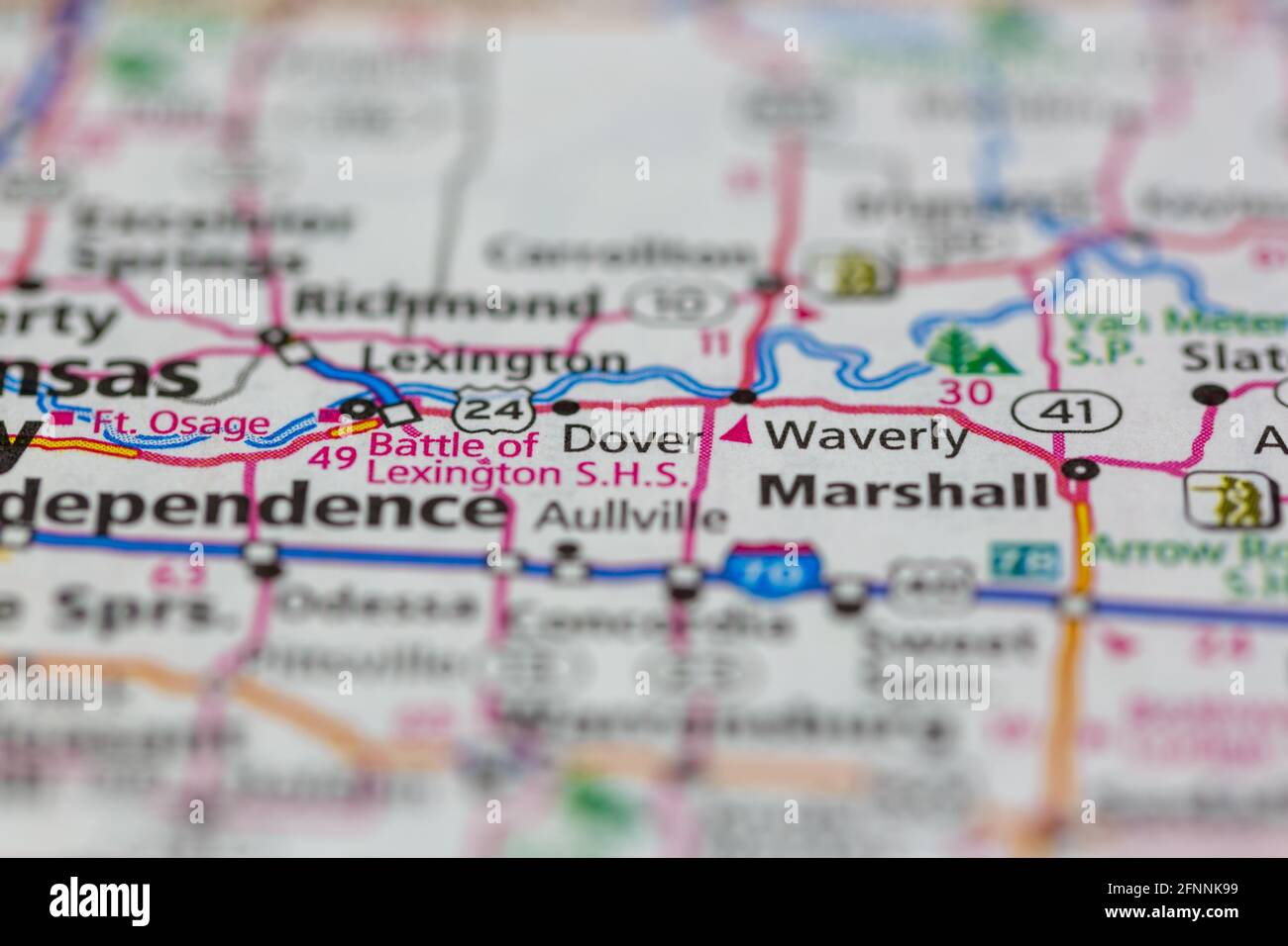 Dover missouri map hi-res stock photography and images - Alamy