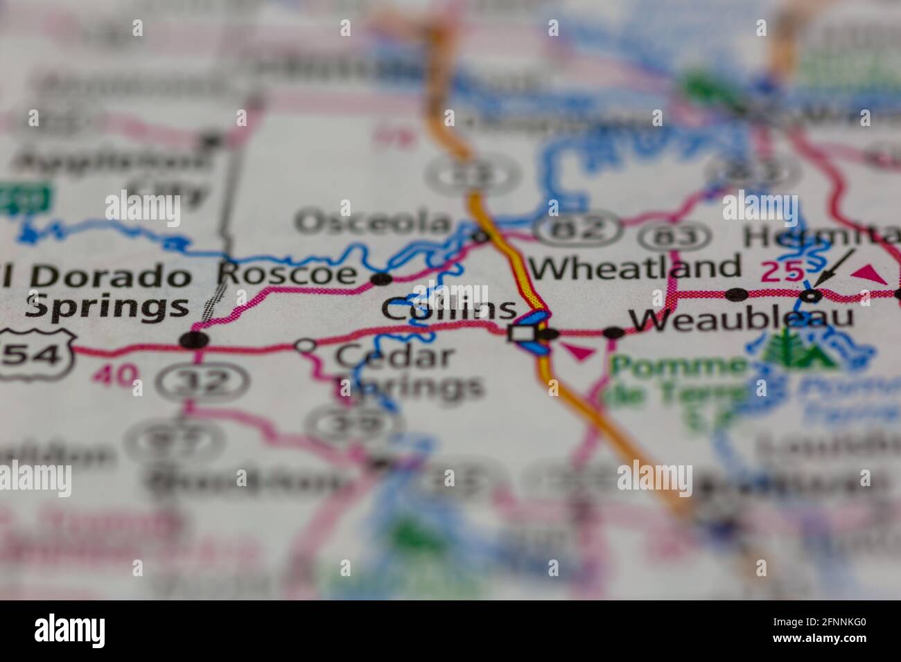 Map of collins missouri hi-res stock photography and images - Alamy