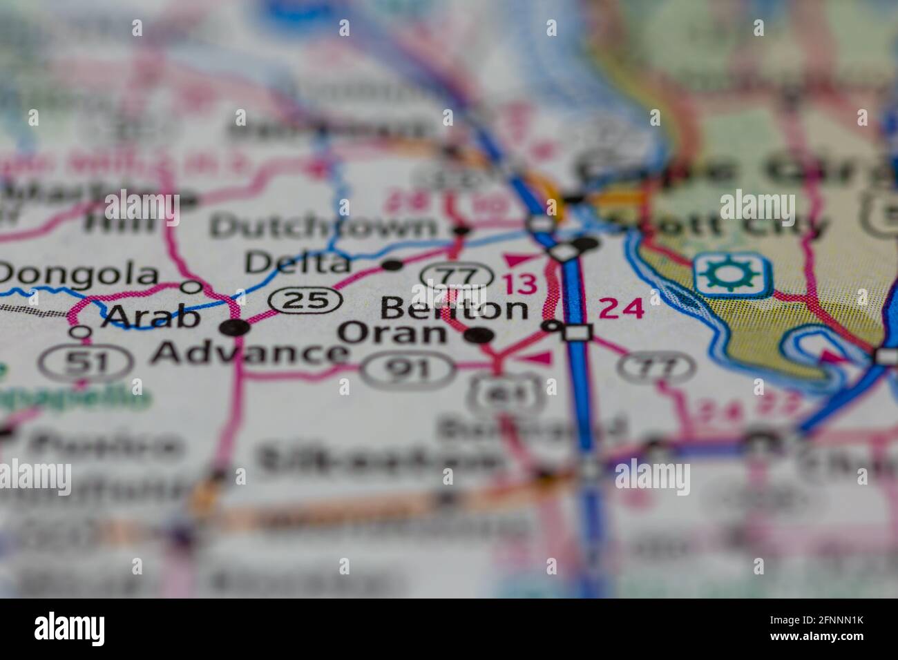 Map of benton missouri hi-res stock photography and images - Alamy